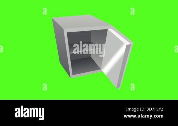 Empty Bank Vault open safe Green Screen Stock Video Footage - Alamy
