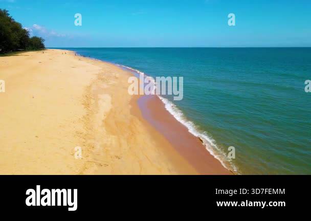 Aerial view of Pantai Bukit Keluang, Besut, Terengganu, showing ...