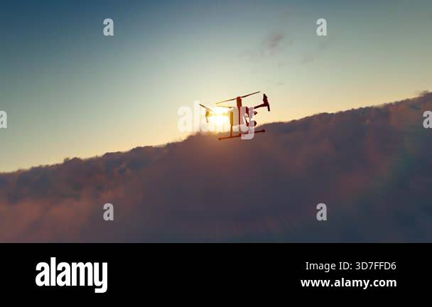 Drone flying through clouds in the sky Stock Video Footage - Alamy