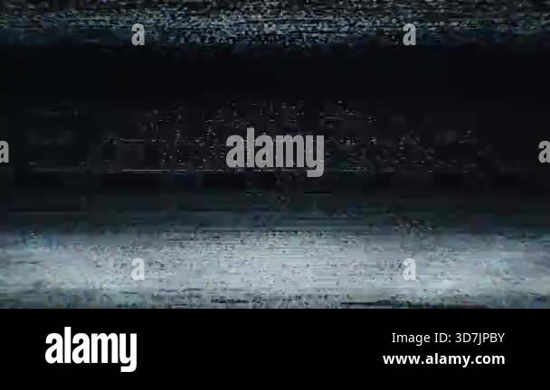 Looped analog noise and signal distortion textures with a vintage TV ...