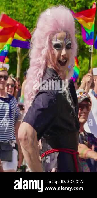 Copenhagen, Denmark - August 16, 2025 : Lgbt pride parade. Same love ...