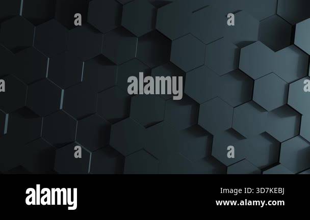 Seamless Looping Animation of Dark Abstract Hexagonal 3D Grid Moving ...