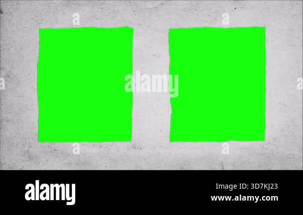 Abstract monochromatic animation of double square grunge photocopy ...