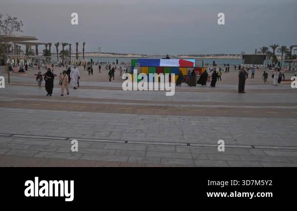 Lusail city, Qatar- November 15 2022: Lusail boulevard during FIFA ...