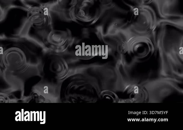 Dark monochrome liquid texture with glossy ripples and swirling waves ...