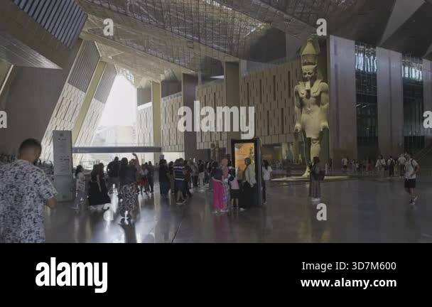 Giza, Egypt- July 26 2025: The Statue of Ramesses II in The Grand ...