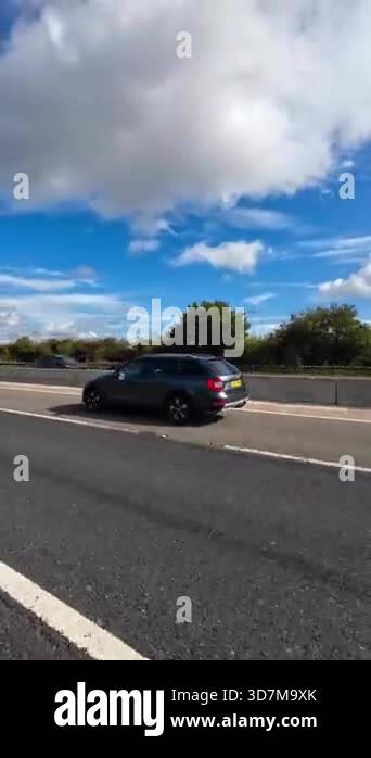 Car Drive on British Motorways and Highways. Car Mounted Camera Time ...