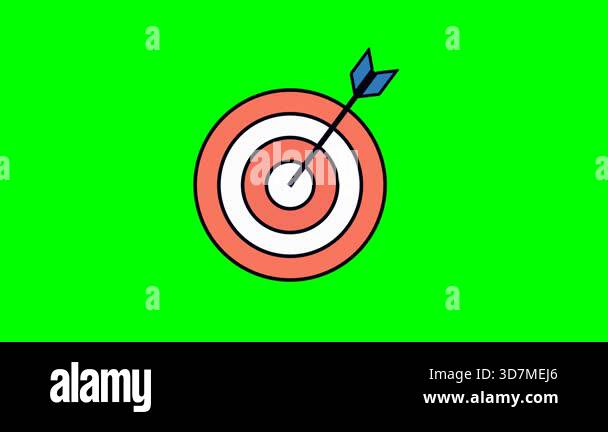 Colorful target symbol showing clean circular design, centered arrow ...