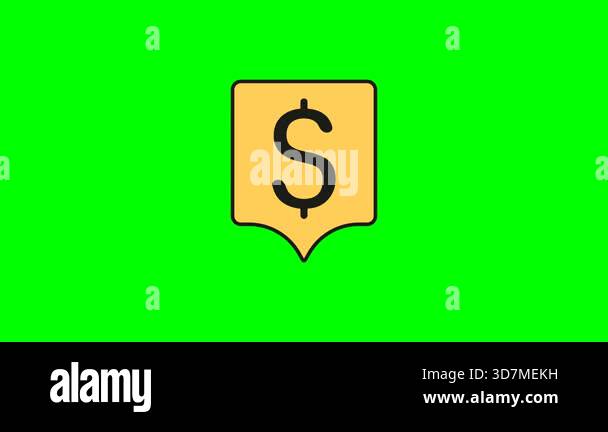 Minimal money symbol graphic designed to convey concepts of finance ...