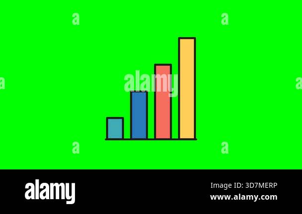 Modern rising bar graph visual representing improved statistics ...