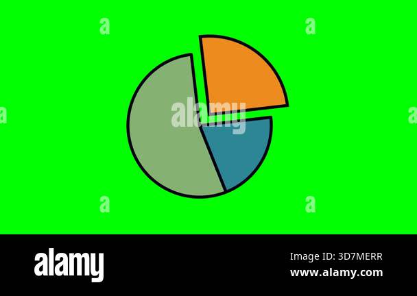 Stylized multi-color pie chart representing proportional metrics ...