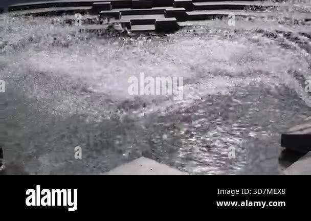 High Pressure Water Jets Fountain at Republic Square in Belgrade Serbia ...