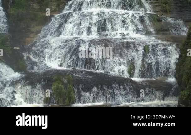 Layered waterfall terraces moss rocks Stock Videos & Footage - HD and ...
