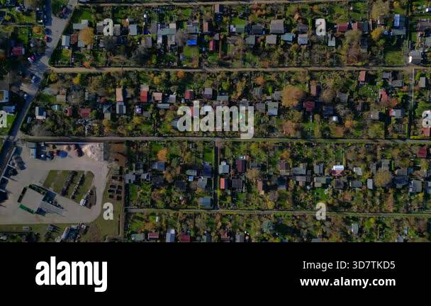 Aerial view of a dense allotment garden colony in Berlin featuring ...
