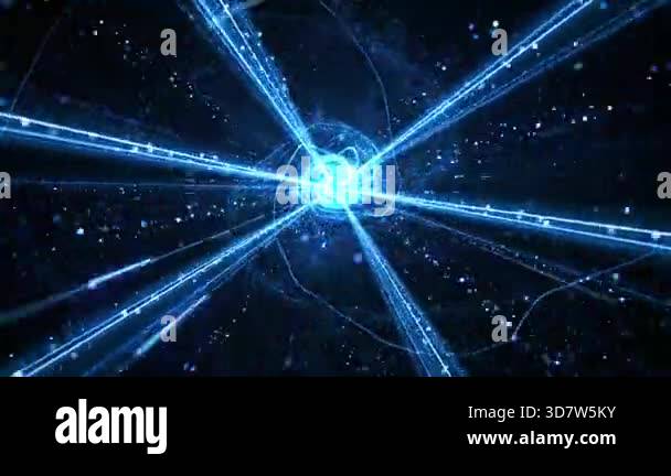 Digital Earth Globe Technology Background with Abstract Particle Waves ...