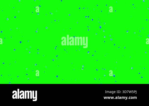 Loop Blue confetti falling over Green Screen Stock Video Footage - Alamy