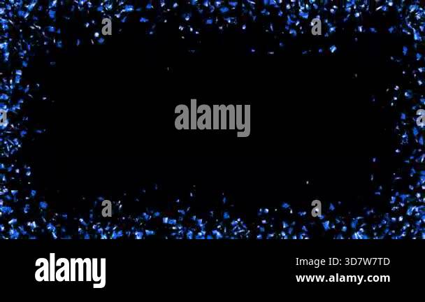 Blue confetti falling over Black, Green Screen With Matte Channel Stock ...
