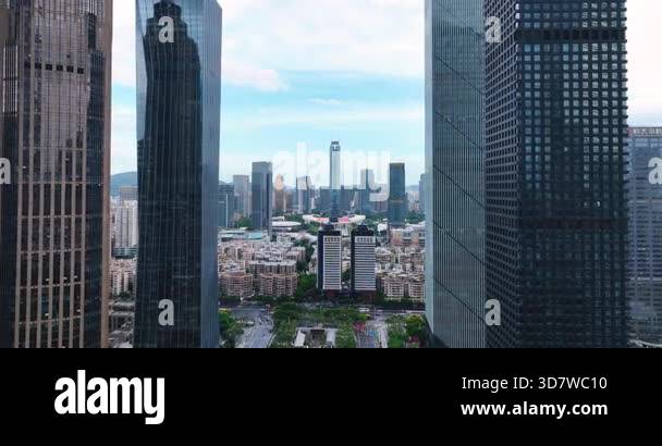 sprawling modern metropolis skyline dominated by tall skyscrapers and ...