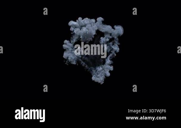Blue gray smoke reveal animation - 4K, Pro Res, 60fps with mask pass ...
