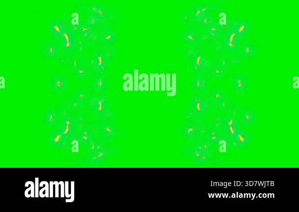 Electric energy wave vfx on green screen background Stock Video Footage ...