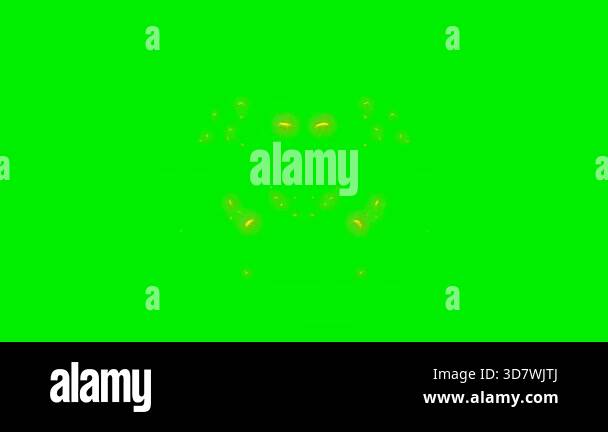 Electric energy wave vfx on green screen background Stock Video Footage ...