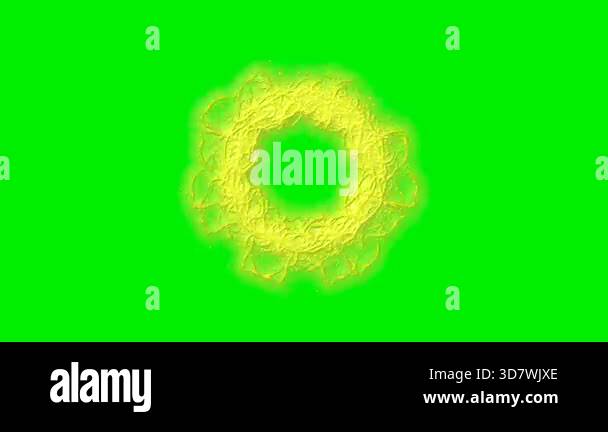 Electric energy wave vfx on green screen background Stock Video Footage ...