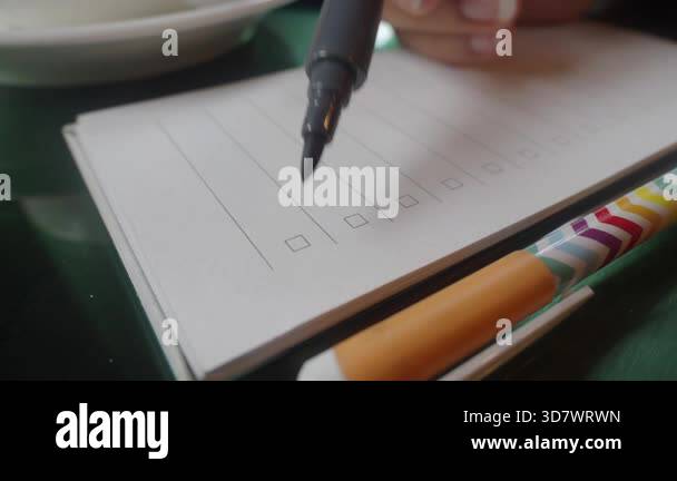 Checklist being marked pen Stock Videos & Footage - HD and 4K Video ...