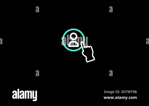 shows a profile icon selected by a cursor, symbolizing decision-making ...