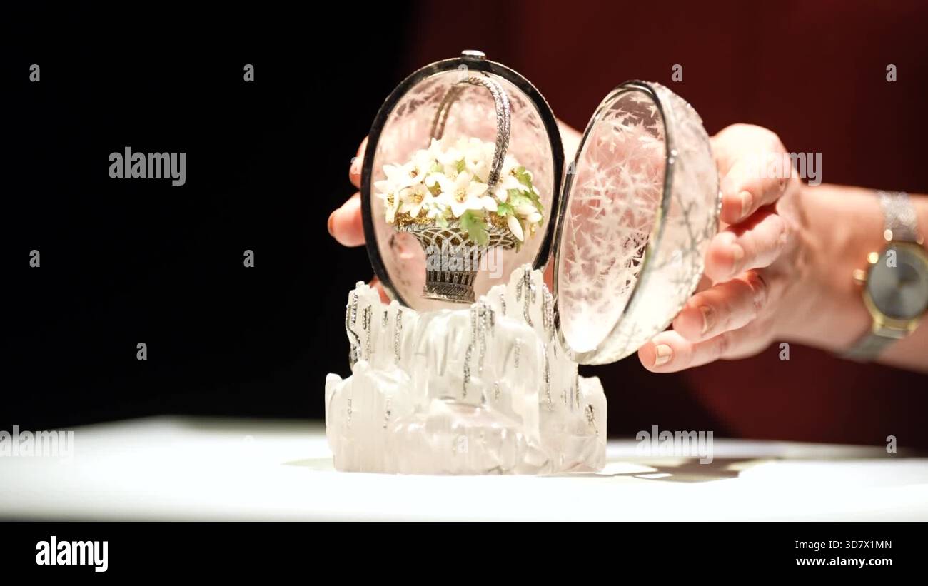 Faberge's 'The Winter Egg' set for auction Stock Video Footage - Alamy