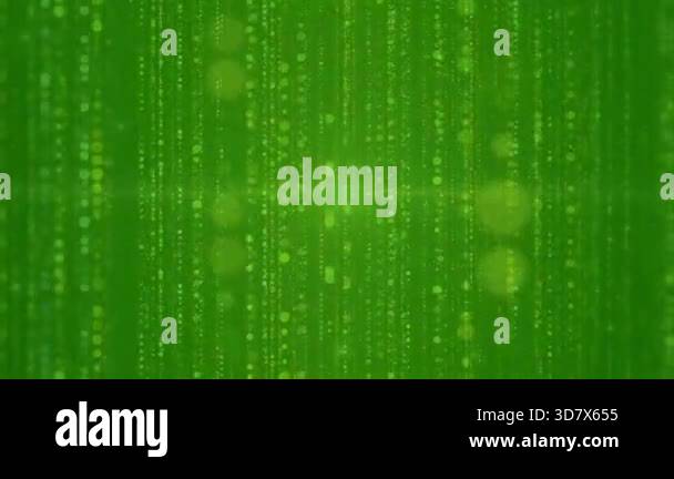 Green Screen Falling Digital Rain Particles Chroma Key Background Stock ...