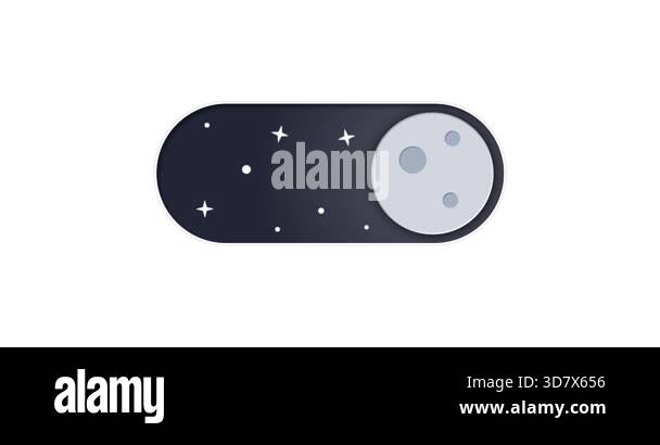 Stylish dark to light mode switch icon for app design, modern interface ...