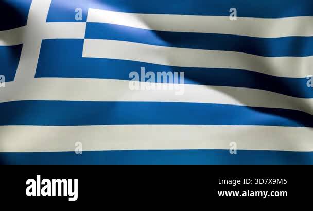 Greek flag waving 30 seconds 4K ultra high quality 60fs video Stock ...