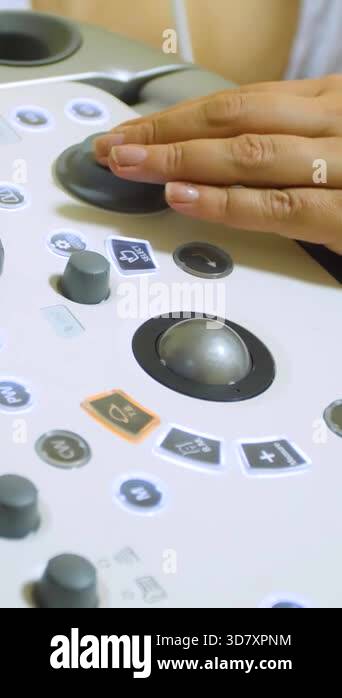 Modern ultrasound device. Ultrasound examination of internal organs. A ...