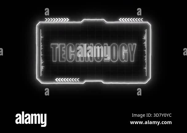 futuristic circuit board with text Stock Video Footage - Alamy