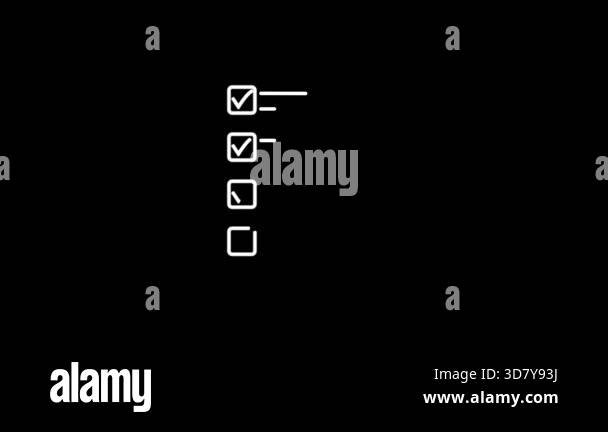 List checklist vector template Stock Videos & Footage - HD and 4K Video ...