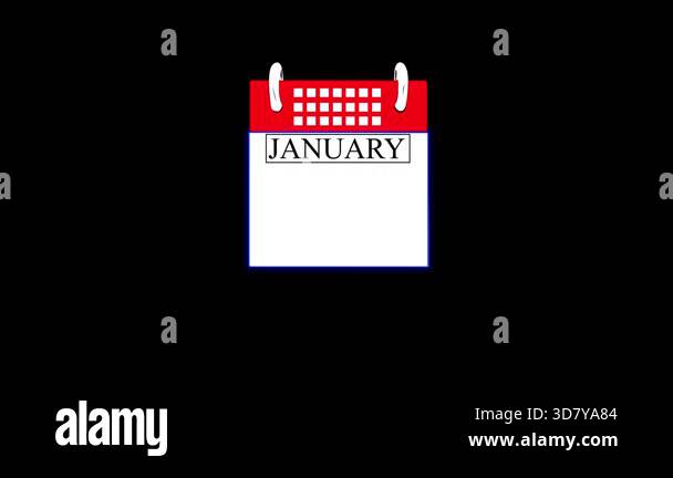 calendar icon vector illustration Stock Video Footage - Alamy