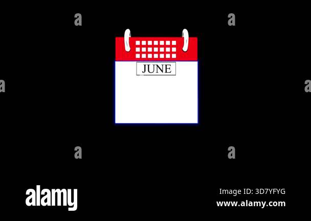 calendar with date may 2 0 june Stock Video Footage - Alamy