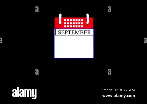 September calendar time planner Stock Videos & Footage - HD and 4K ...