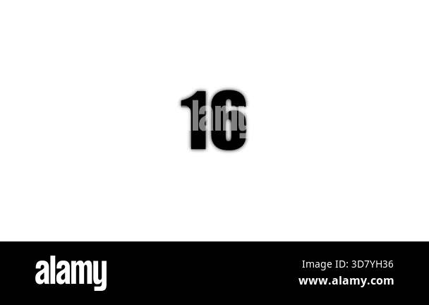 number 1 0 in a black background Stock Video Footage - Alamy