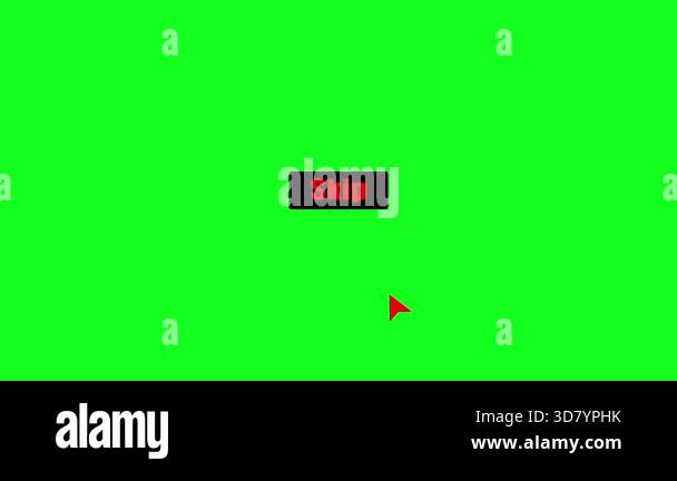 green screen video game display on a red background. 3 d render of ...