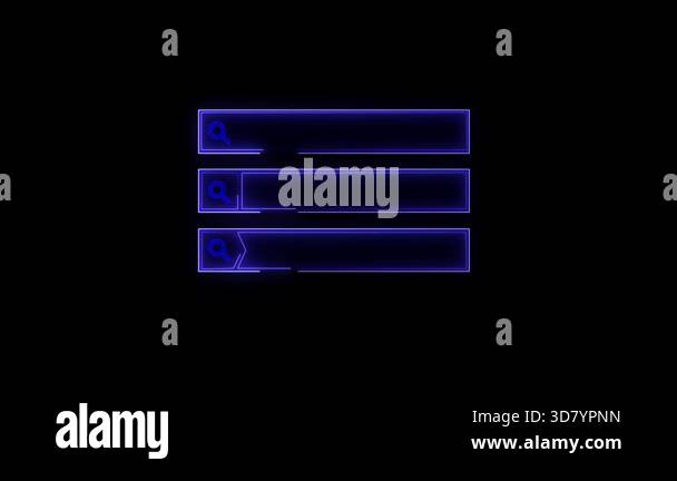 3 d illustration blue light blue neon icon of a three - c Stock Video ...
