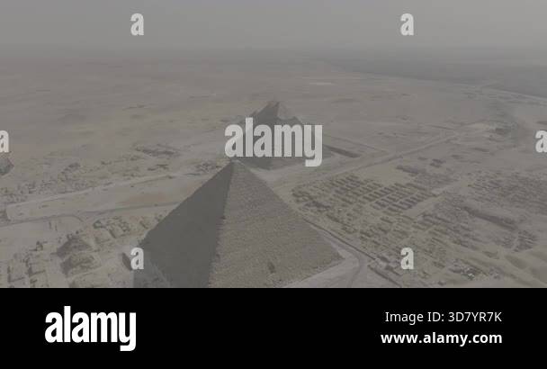 Experience a stunning aerial view of the Egyptian pyramids, captured by ...