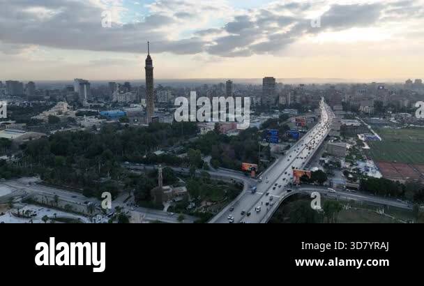 Cairo Egypt - March 9, 2024: Cairo Tower serves as the focal point for ...