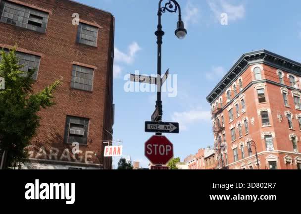 New York City Greenwich and Perry street corner, sign in Manhattan West ...
