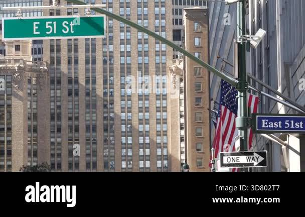 New York City Park Avenue, street sign in Manhattan Midtown, United ...