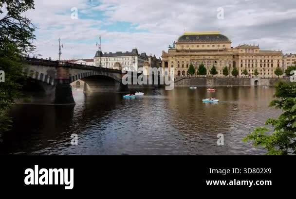 Panoramic aerial view of Prague Castle, aerial city. Cityscape of ...