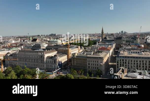 Aerial view of Vienna in Austria. Vienna aerial panorama. Vienna ...