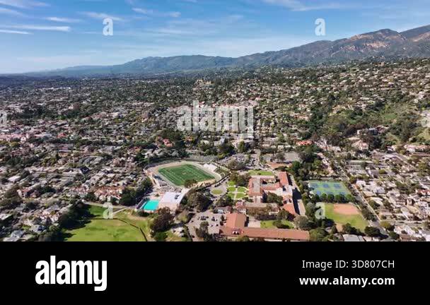 Sunny day in Santa Barbara. Santa Barbara coast and mountains. Santa ...