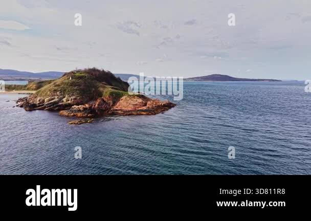 This captivating aerial shot shows the rugged coastline of Bulgaria ...