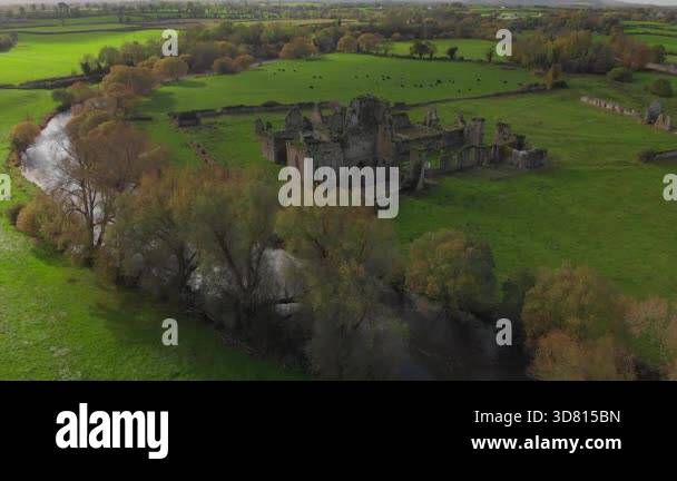 Explore the breathtaking landscape showcasing ancient castle ruins ...